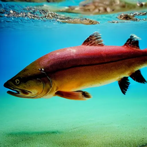 photograph of a live salmon wearing a cowboy hat, | Stable Diffusion ...