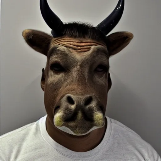 bull headed human, mugshot | Stable Diffusion | OpenArt