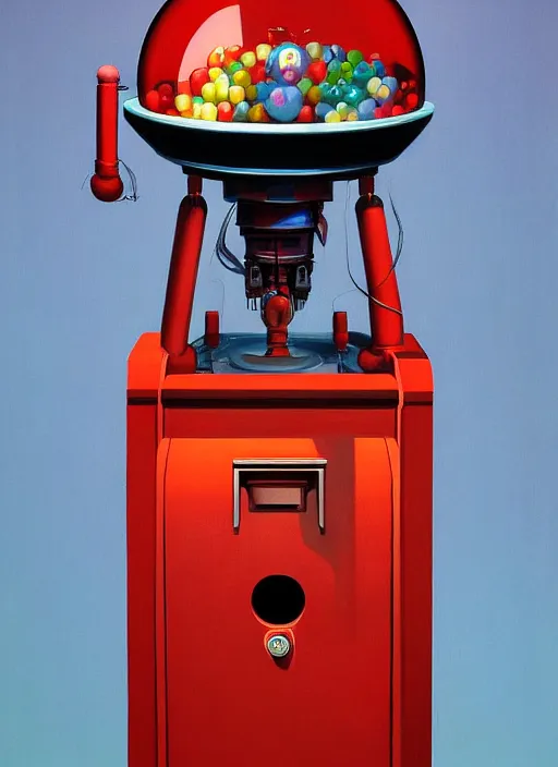 portrait of a red gumball machine robot, detailed, | Stable Diffusion ...