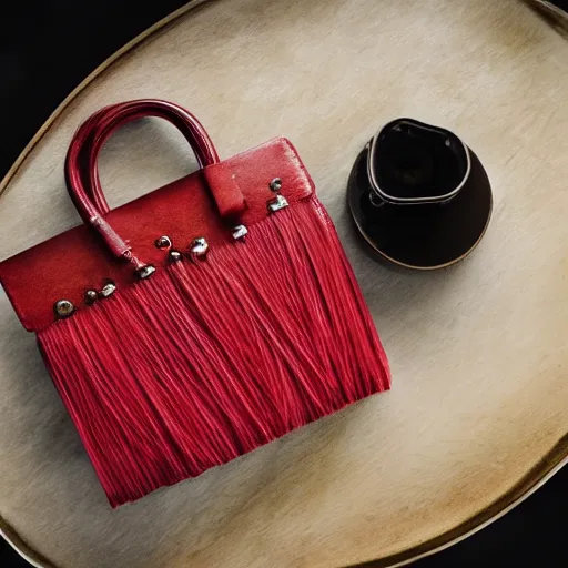 a handbag made from cooked spaghetti, photograph | Stable Diffusion ...