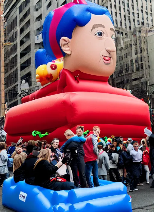 inflatable parade float of mark zuckerberg ’ s face, | Stable Diffusion ...