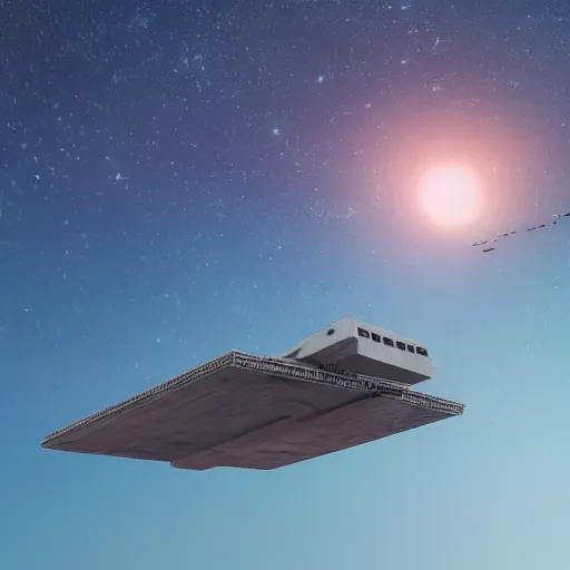 spaceship made of multicolored shipping containers, | Stable Diffusion