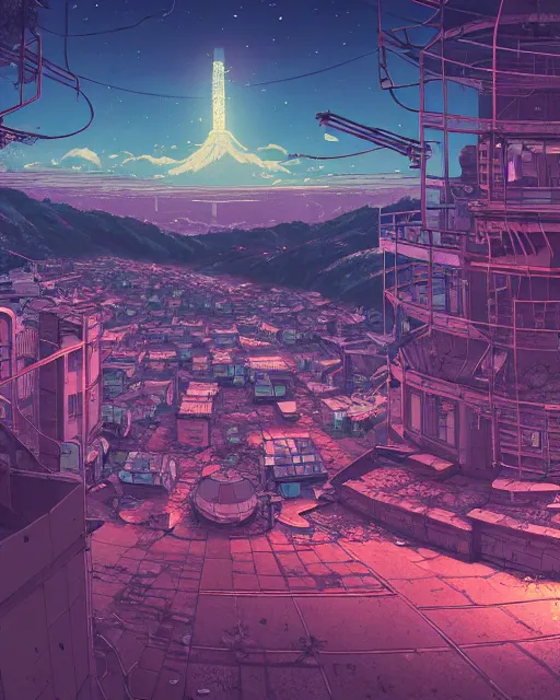 a beautiful detailed anime illustration of urbex city | Stable ...