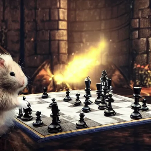 a hamster playing chess in the game dark souls | Stable Diffusion | OpenArt