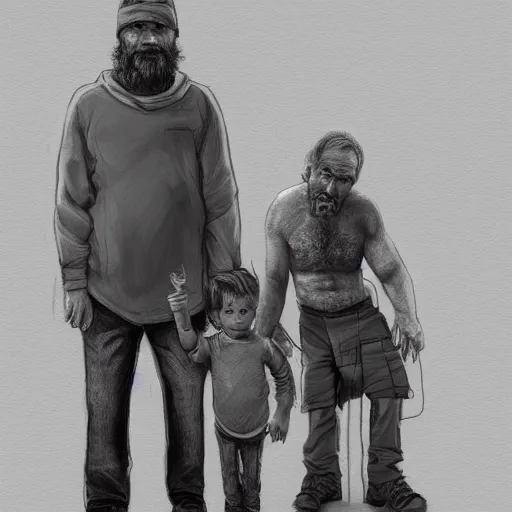 dad, father and child, by greg bukowski, highly | Stable Diffusion ...
