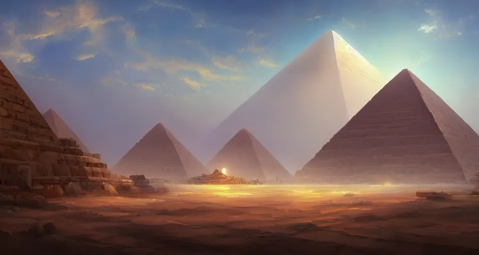 The great pyramids, concept art by Noah Bradley, Darek | Stable ...