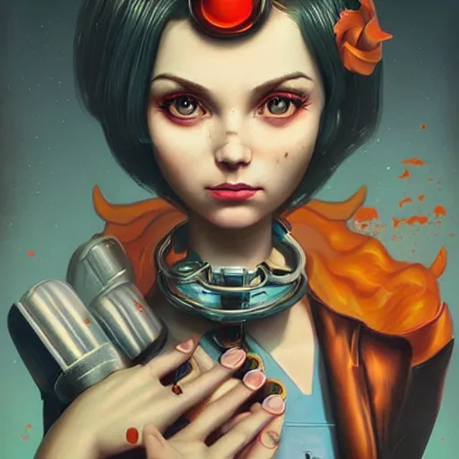 Lofi Steampunk BioShock portrait, Pixar style, by | Stable Diffusion ...