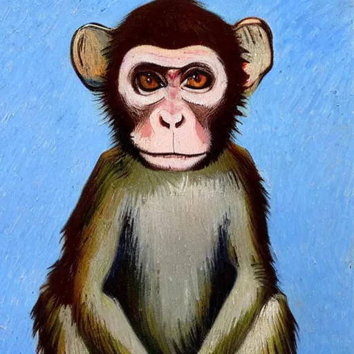 a beautiful oil painting of a monkey eating a dead | Stable Diffusion