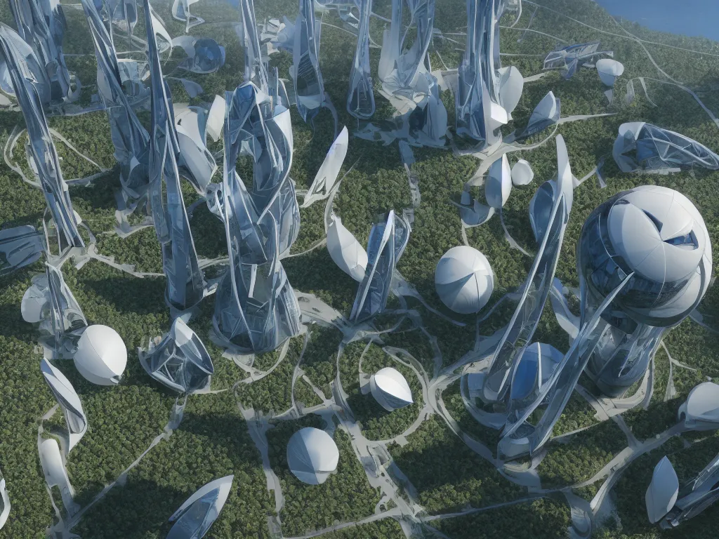 a beautiful view of an eco - friendly arcology, | Stable Diffusion ...