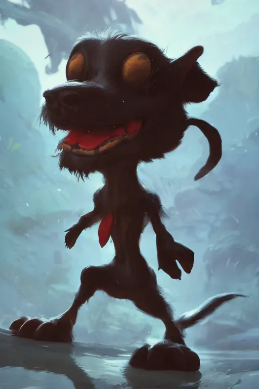 a cartoony dog, in the style of Rayman origins, | Stable Diffusion ...