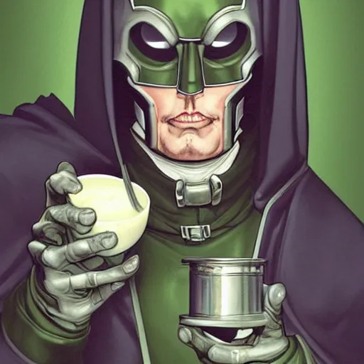 doctor doom drinking milk in his castle, digital art, | Stable ...