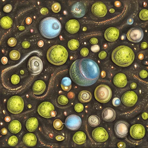 the planet earth covered in slugs, photorealistic | Stable Diffusion