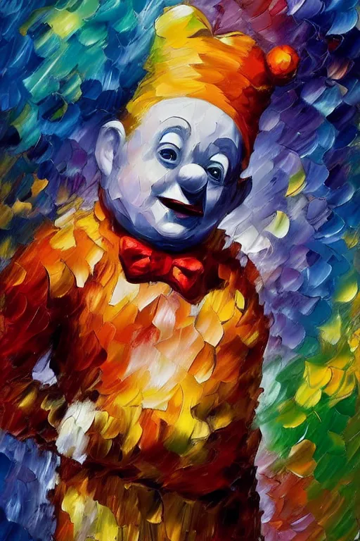 palette knife oil portrait of a male teletubby clown, | Stable ...