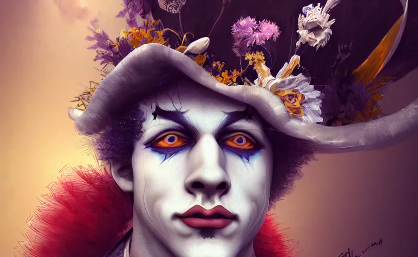 award winning portrait of a attractive male pierrot, | Stable Diffusion | OpenArt
