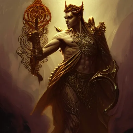 attractive male deity, casting dark magic, summoning | Stable Diffusion ...