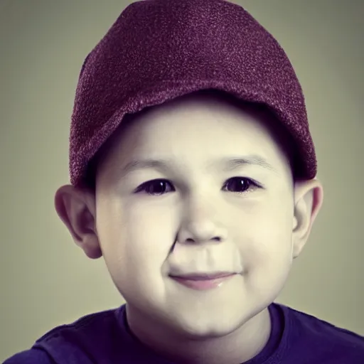 cute, polygonal, head portrait of a boy head wearing a | Stable ...