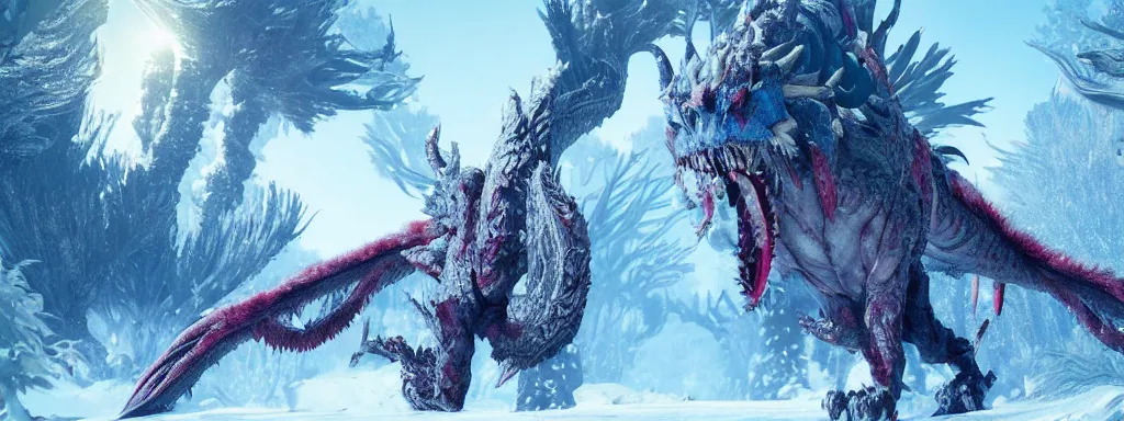 large sabretooth wyvern with shiny blue fish scales | Stable Diffusion ...