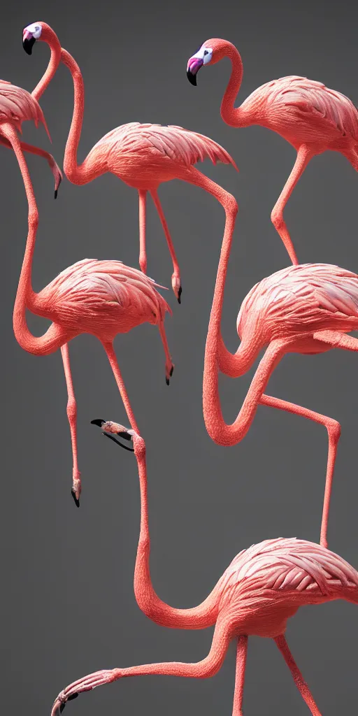 extremely detailed 3 d fractal spider flamingos with | Stable Diffusion ...