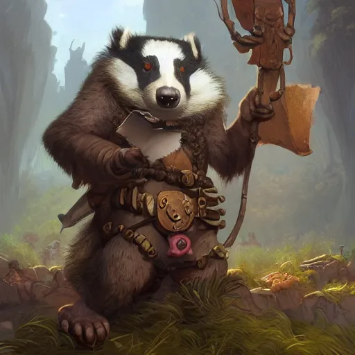 a badger librarian, by justin gerard and greg | Stable Diffusion | OpenArt