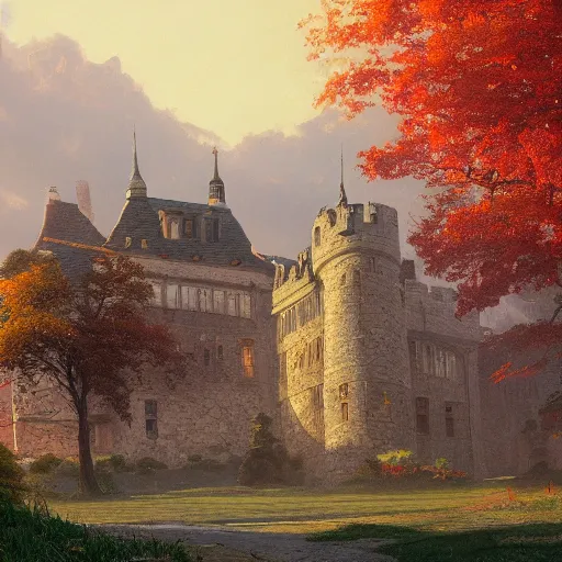 a beautiful ultradetailed painting of a tall castle | Stable Diffusion ...