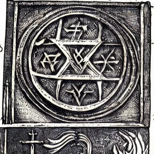 magic protection iconography old book vintage bible | Stable Diffusion ...