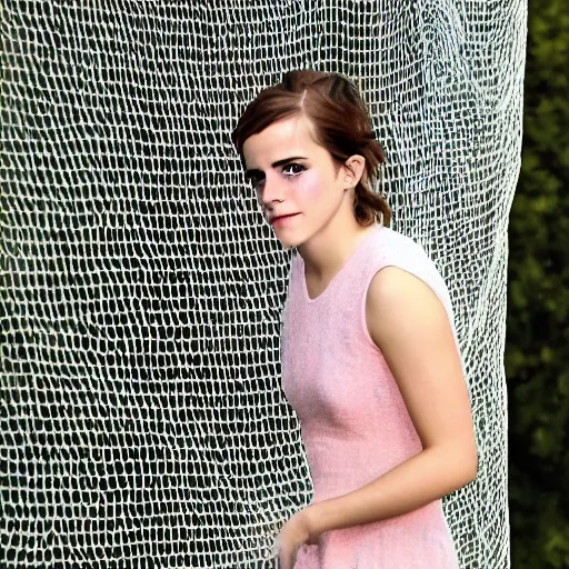 emma watson hanging from and trapped in a giant net | Stable Diffusion | OpenArt
