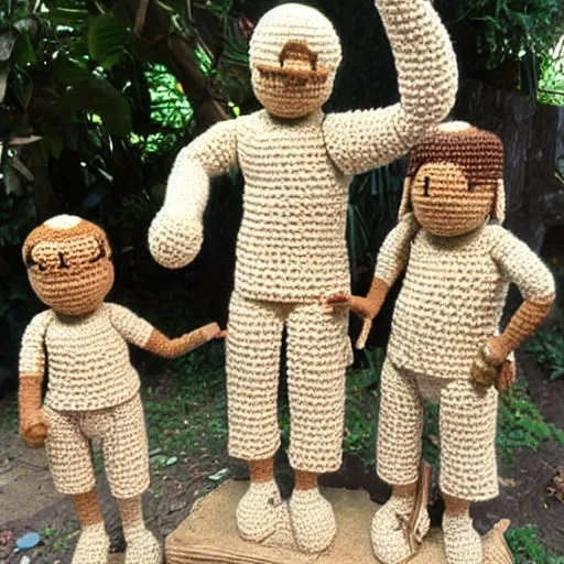 statue of laokoon and his sons, made from crochet | Stable Diffusion ...