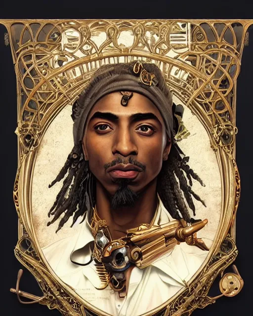 steampunk tupac shakur, masterpiece, intricate, | Stable Diffusion ...