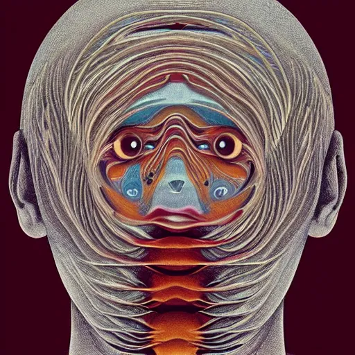 A beautiful print of a human head. The head is seen | Stable Diffusion ...