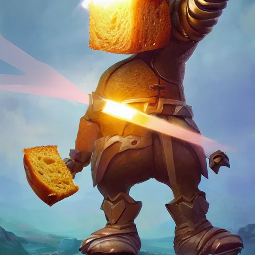 battle toast, a slice of toasted bread with a face, | Stable Diffusion ...
