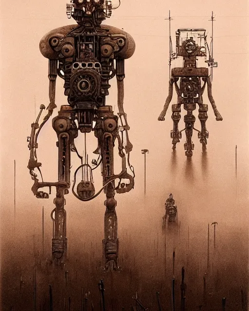clockwork cyborgs, vintage old, sepia, retrofuturism | Stable Diffusion ...
