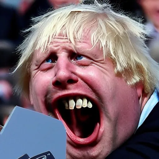 extreme silly face championship boris johnson winning | Stable Diffusion