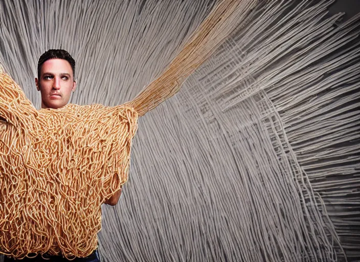 Studio photograph of spaghetti man, person made of | Stable Diffusion ...
