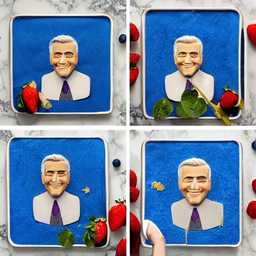 edible george clooney made step by step in separate | Stable Diffusion ...