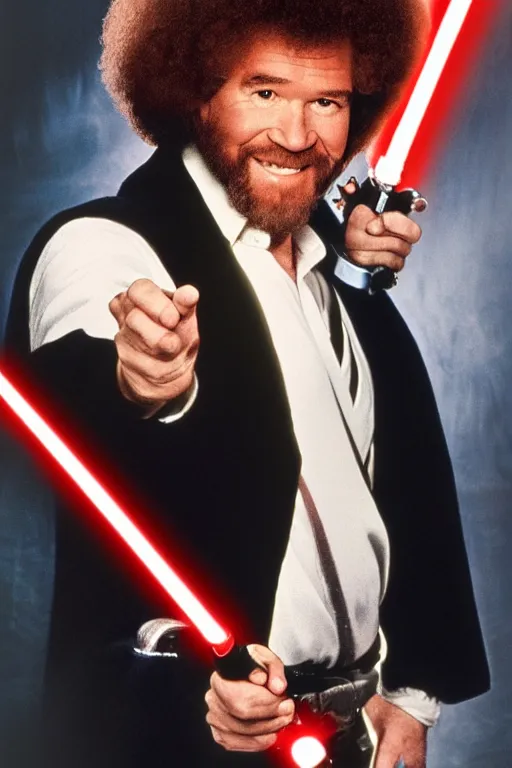 a cute bob ross, digital art, iconic icon, 2 d vector | Stable ...