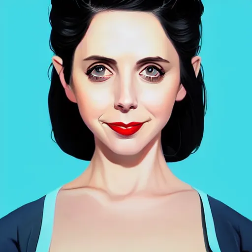 beautiful female Alison Brie, black hair, sarcastic | Stable Diffusion ...