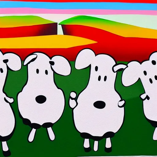 sheep by mackenzie thorpe, giclee on paper | Stable Diffusion | OpenArt