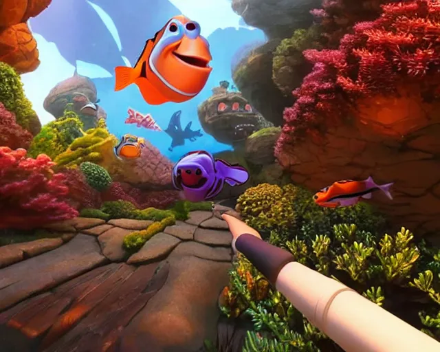 First-Person VR POV screenshot. Walking through | Stable Diffusion ...