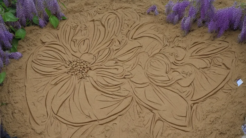 sand art enlarged... is that a wisteria or a stamina? | Stable ...