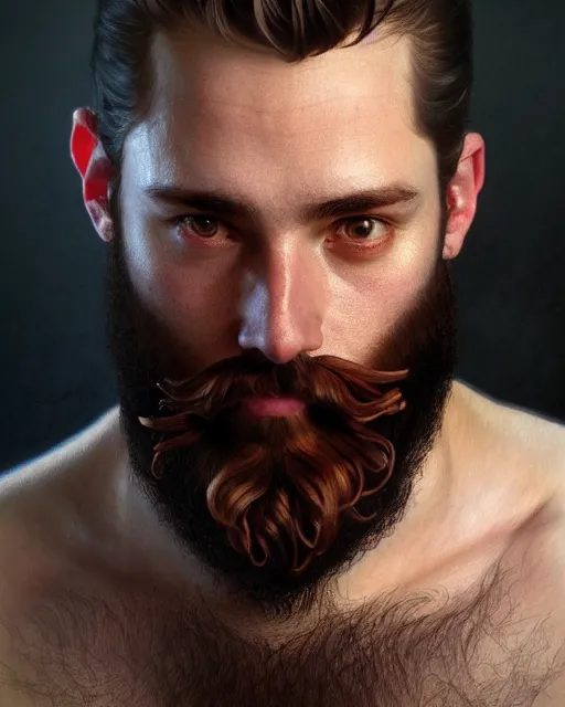 a beautifully studio posed portrait of a shirtless man | Stable ...