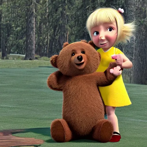 Masha and the bear | Stable Diffusion