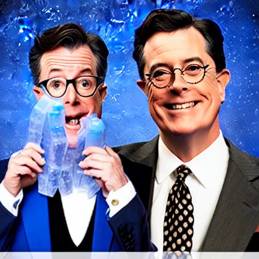 stephen colbert with a frozen frosted ice cubes beard | Stable ...