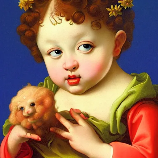 baroque Renaissance rococo painting of a round-face | Stable Diffusion ...