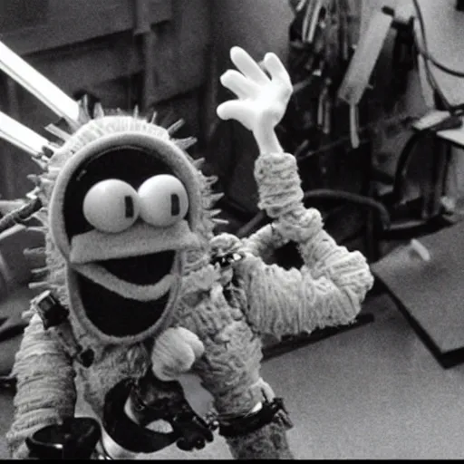 muppet puppet gonzo in a bomb diffusion suit defusing | Stable ...