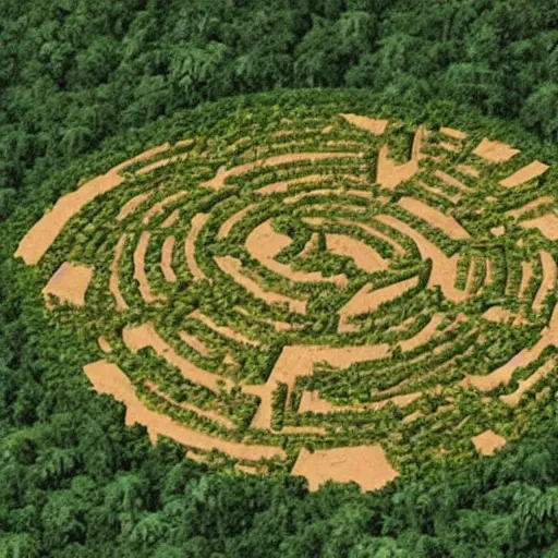 an architectural plan view of a labyrinth of the | Stable Diffusion ...