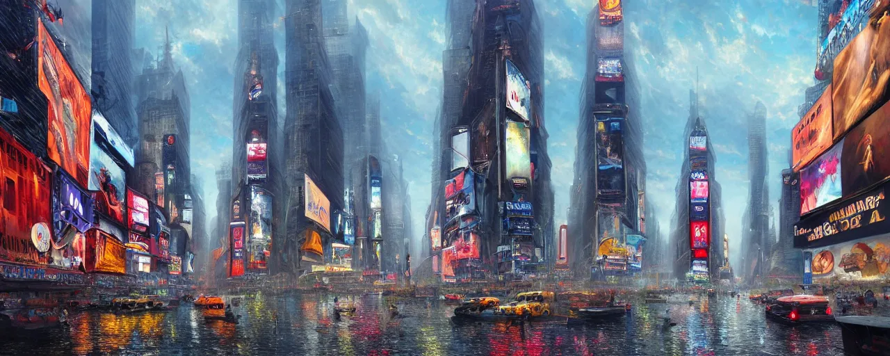 A beautiful highly detailed epic painting of Times | Stable Diffusion ...