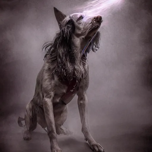 photograh of a wizard dog, magical, fantasy, medieval | Stable ...