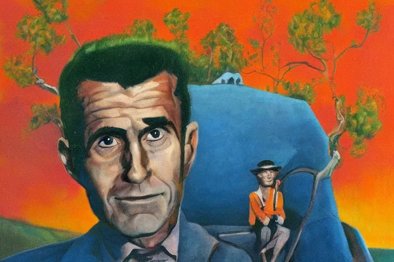 surreal art of portrait of rod serling on a boat, on a | Stable ...