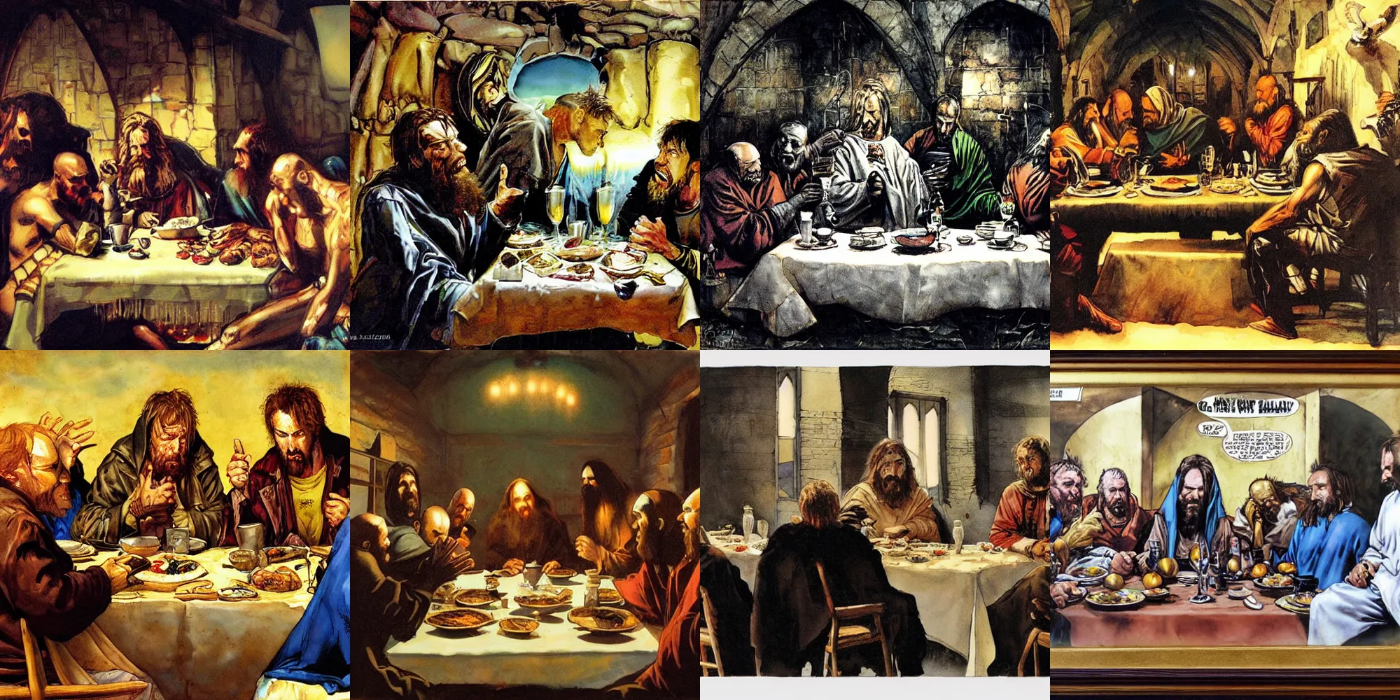 The supper at Emmaus by Simon Bisley | Stable Diffusion | OpenArt