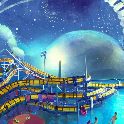 a waterpark on the moon, digital art, highly detailed, | Stable Diffusion | OpenArt